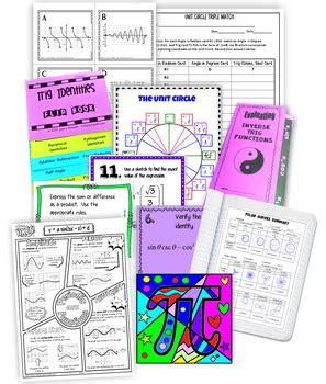 AP PreCalculus Unit 3 Trig Functions Activity Bundle By Joan Kessler