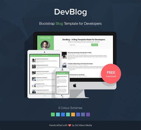 Devblog — Free Bootstrap 5 Blog Template For Developers Updated 2022