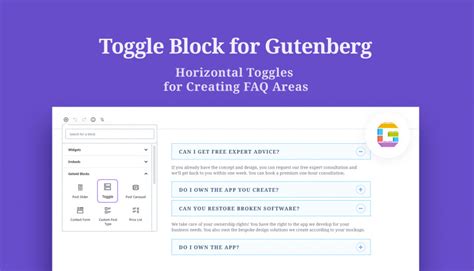 Getwid Blocks Toggle Gutenberg Block Motopress