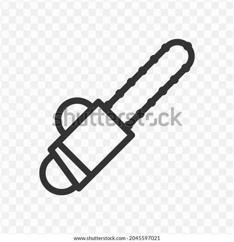 Vector Illustration Tree Saw Icon Dark Stock Vector Royalty Free