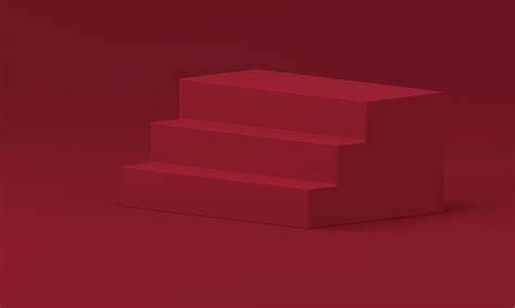 3d 빨간 계단 기하학적 연단 기본 기초 단계 레벨 수상 경기장 현실적인 벡터 0명에 대한 스톡 벡터 아트 및 기타 이미지