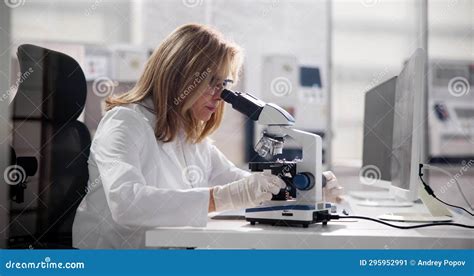 Female Computer Scientist Conducts Research Stock Image Image Of Factory Medicine 295952991