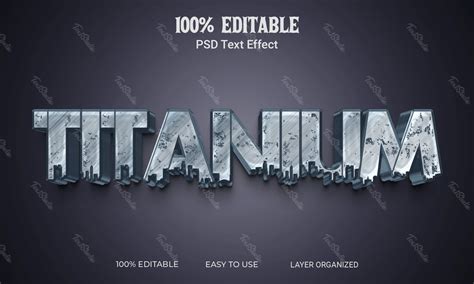 Titanium Metallic Mineral 3d Text Effect Photoshop Premium Psd File Titanium Metallic Mineral 3d Text Effect Photoshop Premium Psd File