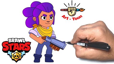 How To Draw Shelly From Brawl Stars
