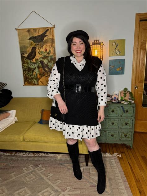 Plus Size Polka Dot Dress 2 Ways