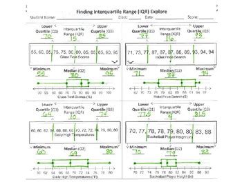 Finding And Comparing Interquartile Range IQR By Joshua Elmhorst