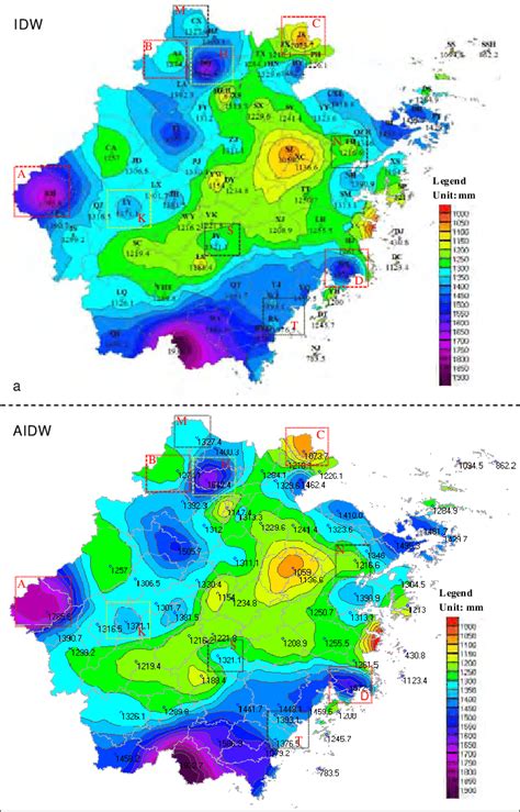 Comparison Of Contour Plotting Of Idw And Aidw Interpolation Methods Download Scientific Diagram
