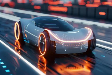 Autonomous Car Sensor System Concept For Vehicle Safety Stock Image