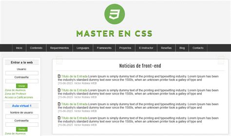 Github Efrenhdez Aula Virtual Este Es Un Ejemplo De Un Aula Virtual Hecho Con Html Y Css
