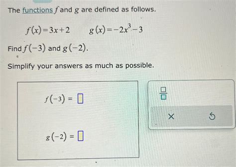 solved the functions f and g are defined as follows