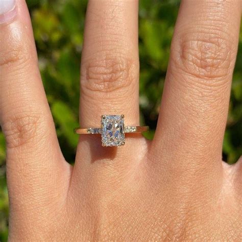 Rectangular Radiant Cut Diamond Engagement Rings
