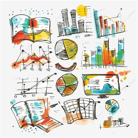 비즈니스 스케치 인포그래픽 두들기다 사업 세트 Png 일러스트 및 이미지 에 대한 무료 다운로드 Pngtree