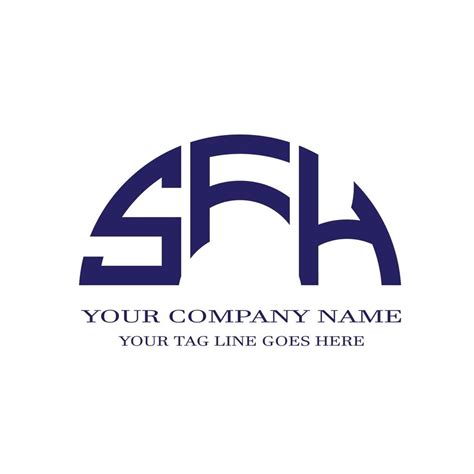 Sfh Letter Logo Creative Design With Vector Graphic 8464495 Vector Art