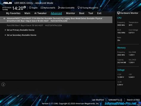 Configure Your Adaptec Smartraid 3154 8i8e Controller Via The Bios Of An Asus Motherboard In