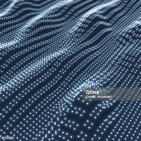 웨이브 그리드 배경입니다 그리드 리플 격자 배경입니다 추상적인 벡터 일러스트입니다 사이버 공간 격자입니다 3d 기술 스타일입니다 빛나는 그리드 도트 와이어 프레임 그림입니다