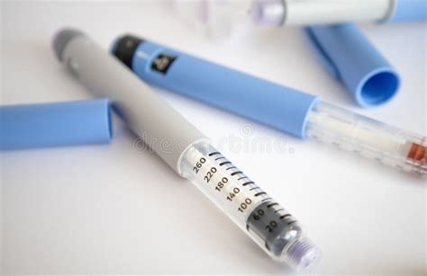 Insulin Injection Pen Or Insulin Cartridge Pen For Diabetics Stock