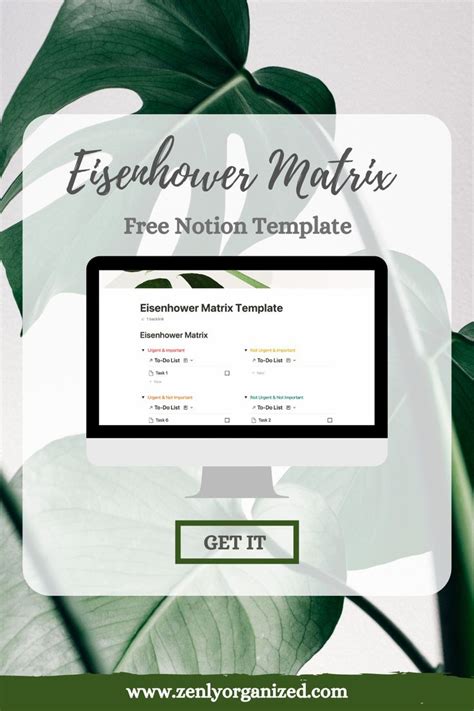 Eisenhower Matrix Notion Template