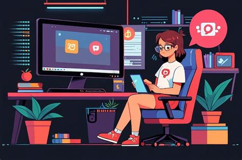 Video Game Developer Concept Illustration Premium Ai Generated Image