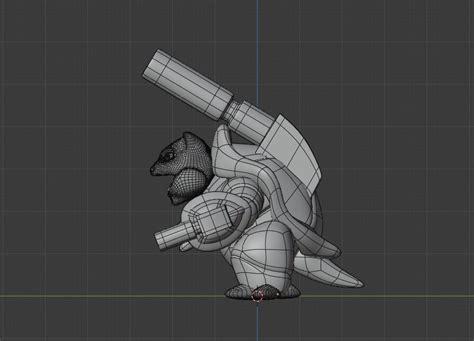 Mega Blastoise Pokemon 3d Model Rigged Cgtrader