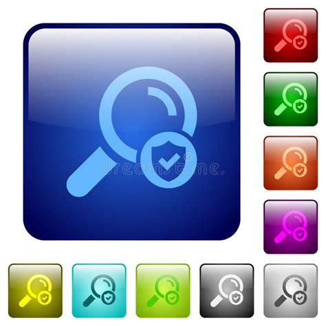 search box color square buttons stock vector illustration of purple