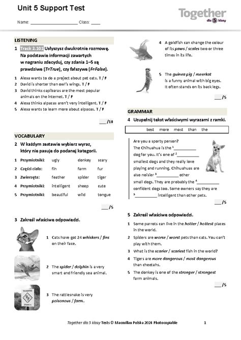 Sprawdzian Z Ułamków Dziesiętnych Dla Klasy V Przykładowe Zadania