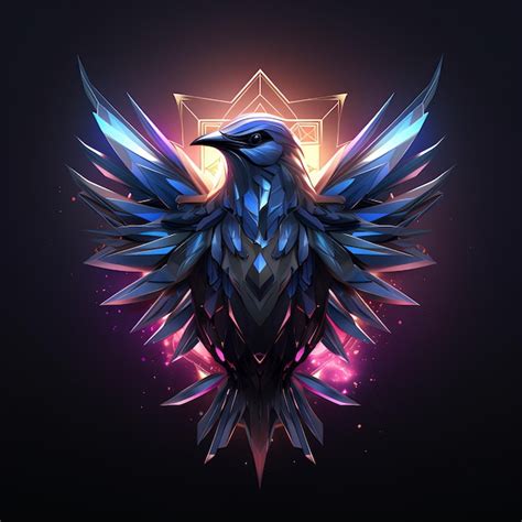 Premium Ai Image High Tech Bird Logo Bird 3d Bird Neon Lights