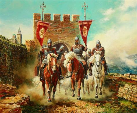 КОННИЦА маслени бои платно Васил Горанов Byzantine Army Byzantine Byzantine Empire