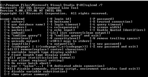 Sqlcmd Part I Basics Connectivity