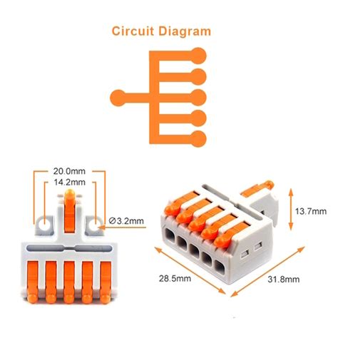 Cable Splice Power Splitter Connector 1 Way 5 Pole Railwayscenics