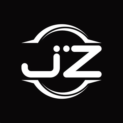 Jz Logo Monogram With Circle Rounded Slice Shape Design Template 16569182 Vector Art At Vecteezy