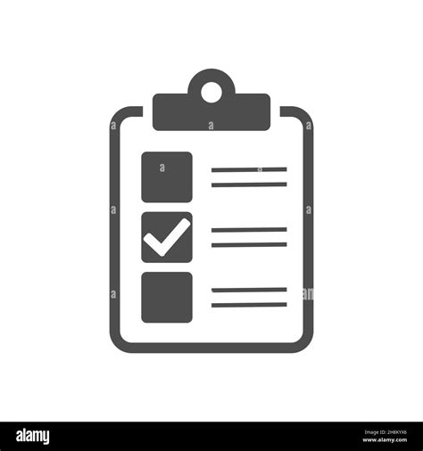 Clipboard With Check Mark Vector Icon Voting SheetIcon Icon Stock