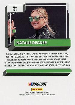 Natalie Decker 2023 Donruss Racing Silver 81 Our Motorsports Ebay