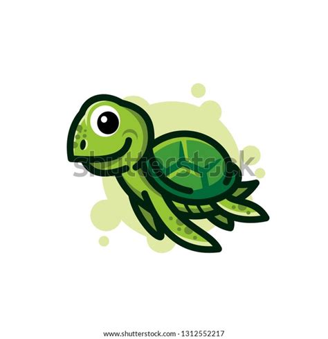 Cute Green Sea Turtle Cartoon Character เวกเตอร์สต็อก ปลอดค่าลิขสิทธิ์ 1312552217 Shutterstock