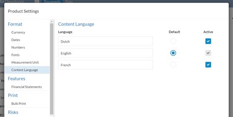 Customize The Content Language