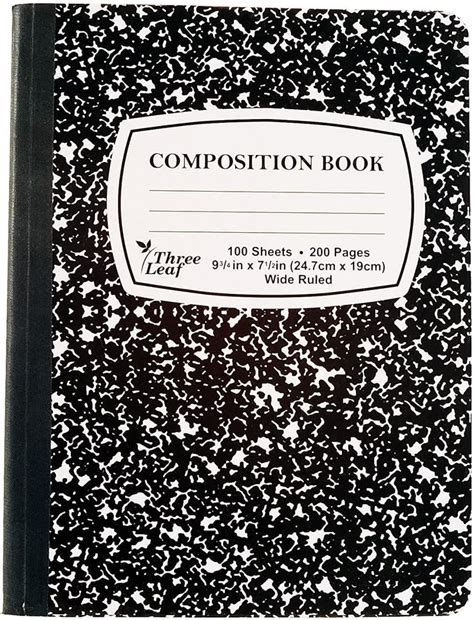 Composition Notebook 9 3 4 X 7 1 2 Wide Ruled 100 Sheet 200 Pages
