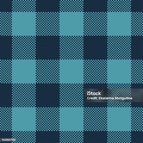 버팔로 격자무늬 원활한 패튼 벡터 체크 무늬 파란색 격자 무늬 질감 배경 전통적인 깅엄 직물 인쇄 패션 인쇄 디자인을위한 플란넬