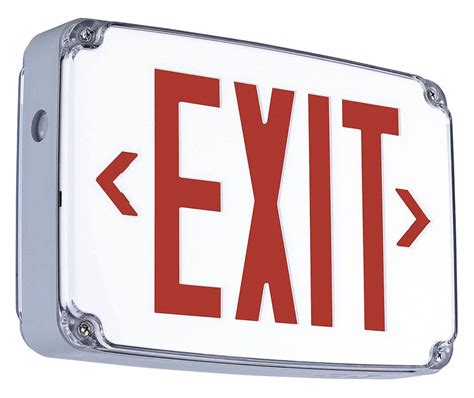 With Battery Backup Red Exit Sign WU CEWSRE Grainger