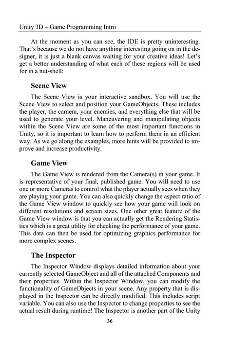 Introduction To Game Programming Using C And Unity 3d Chapter 2