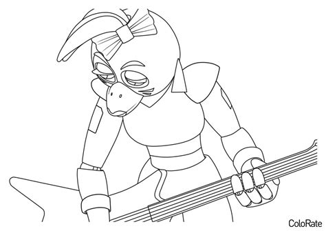 Раскраски Чика из ФНАФ распечатать бесплатно Colorate