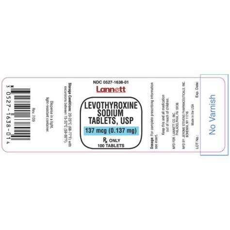 Levothyroxine Sodium 137mcg Rx Products