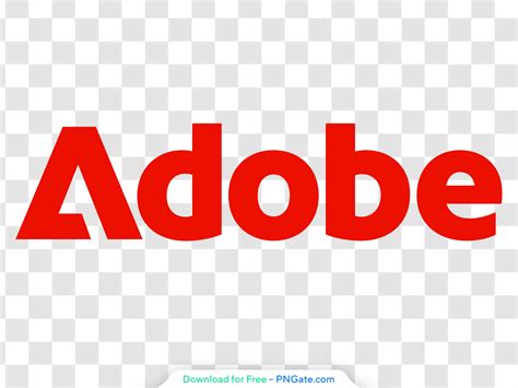 Adobe Logo With Red Text High Quality Free PNG PNGate