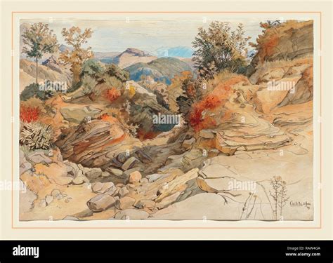 Victor Paul Mohn German 1842 1911 The Sabine Hills And Rocca Santo