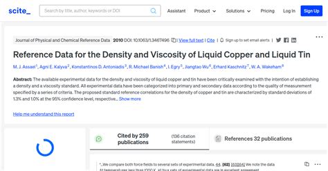 Reference Data For The Density And Viscosity Of Liquid Copper And