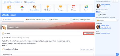 Managing Extended Essay Ee Worksheets Managebac
