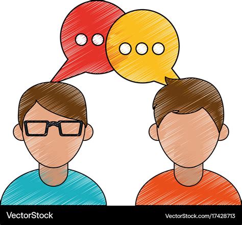 People Talking Cartoon Royalty Free Vector Image