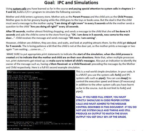 Goal Ipc And Simulations Using System Calls You Have