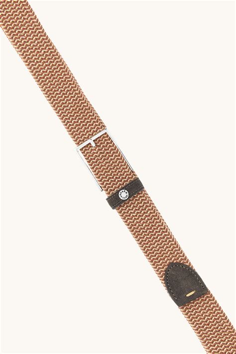 Elastic Braided Belt With Suede Finishes Paul And Shark