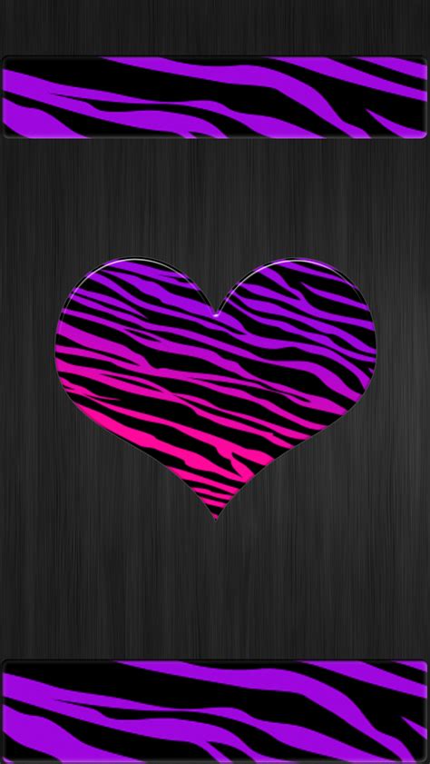 Hot Pink Heart Zebra Background