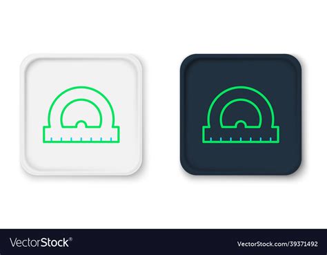 Line Protractor Grid For Measuring Degrees Icon Vector Image