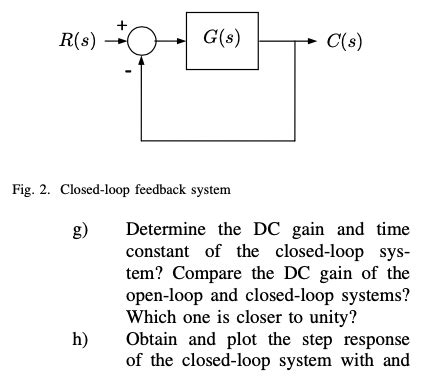 Determine The DC Gain And The Time Constant Of The Chegg Com